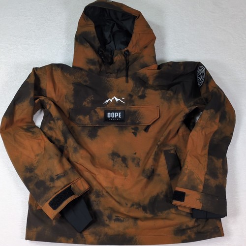 Dope Blizzard Jacket Women's Large Snowboard Ski Shell Brown Black Camo ...