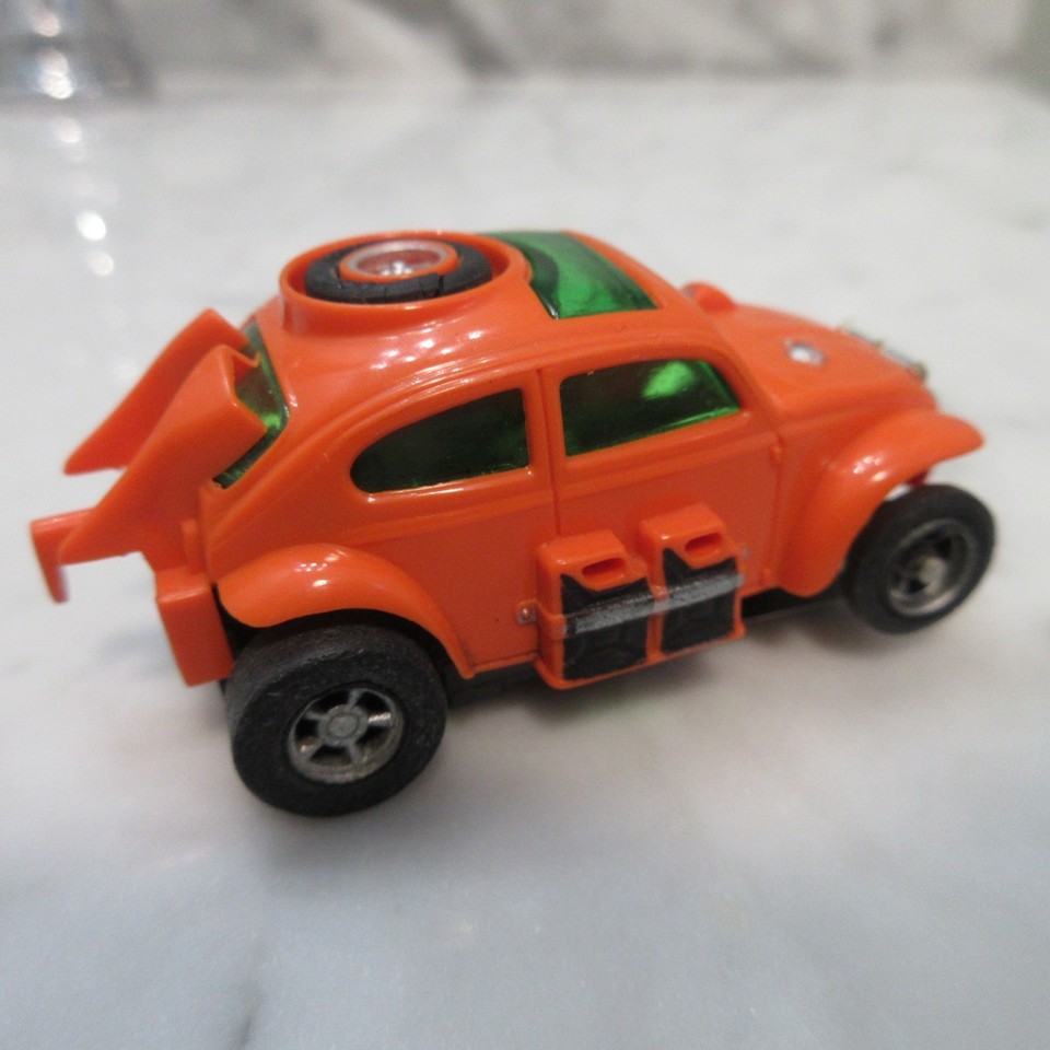 Aurora AFX VW Baja Bug Orange HO Slot Car RUNS needs tires (WD12-220 ...
