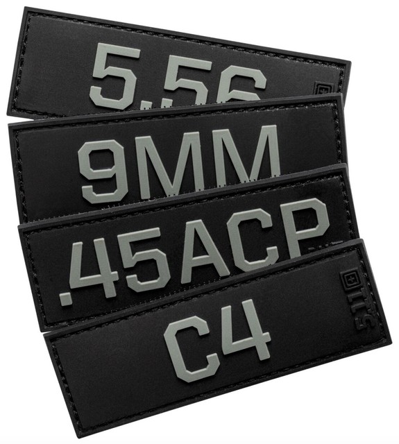 5.11 Tactical Range Master Series Black Patch 9mm Gun Patchs Glock Hook ...