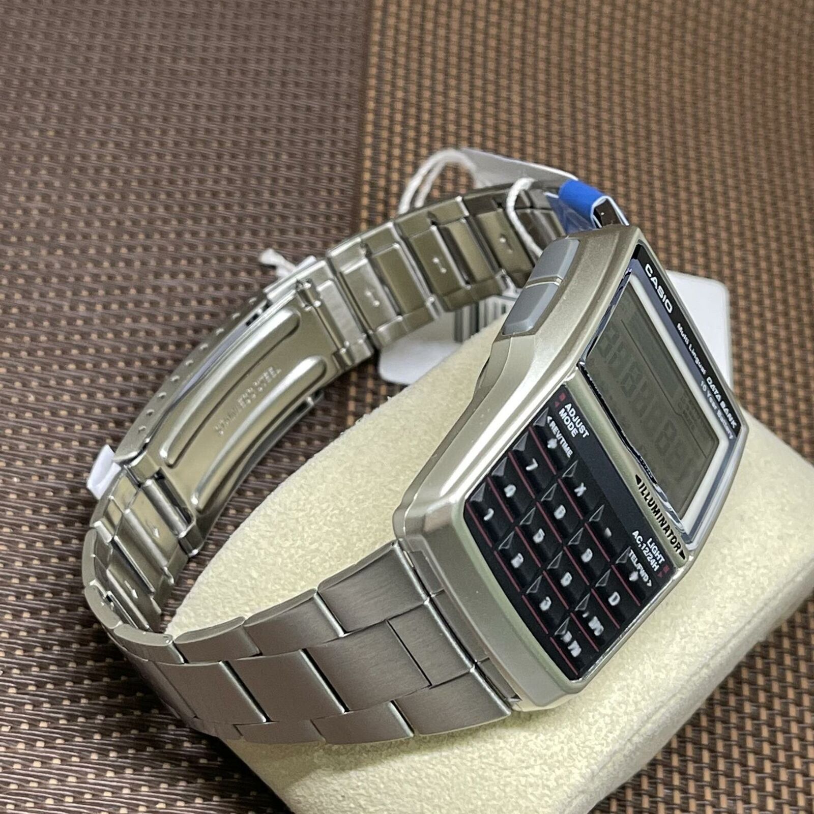 Casio DBC-32D-1A Databank Digital Calculator Stainless Steel Band Watch ...