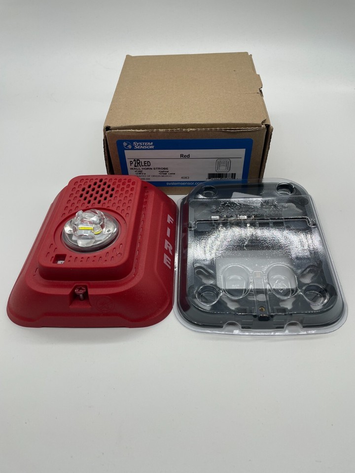 System Sensor P2RLED L-Series Indoor 2-Wire LED Horn Strobe, Wall-Mount ...