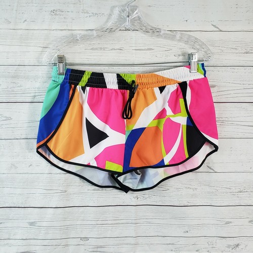Fabletics Womens Carrie Shorts Sz Small Popsicle Print Pink Black Mid ...
