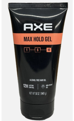 1 New AXE MAX Hold Gel Level 10, 12-Hour Control, Non-Sticky, Alcohol ...