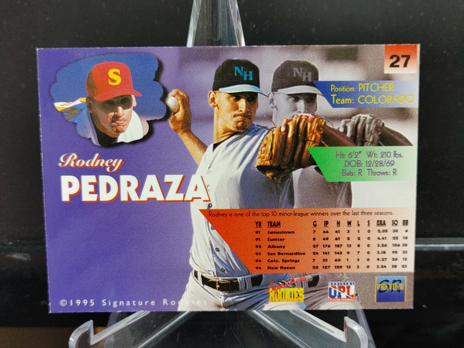 Rodney Pedraza RC 1995 Signature Rookies Preview AUTO #27 - /6000 ...