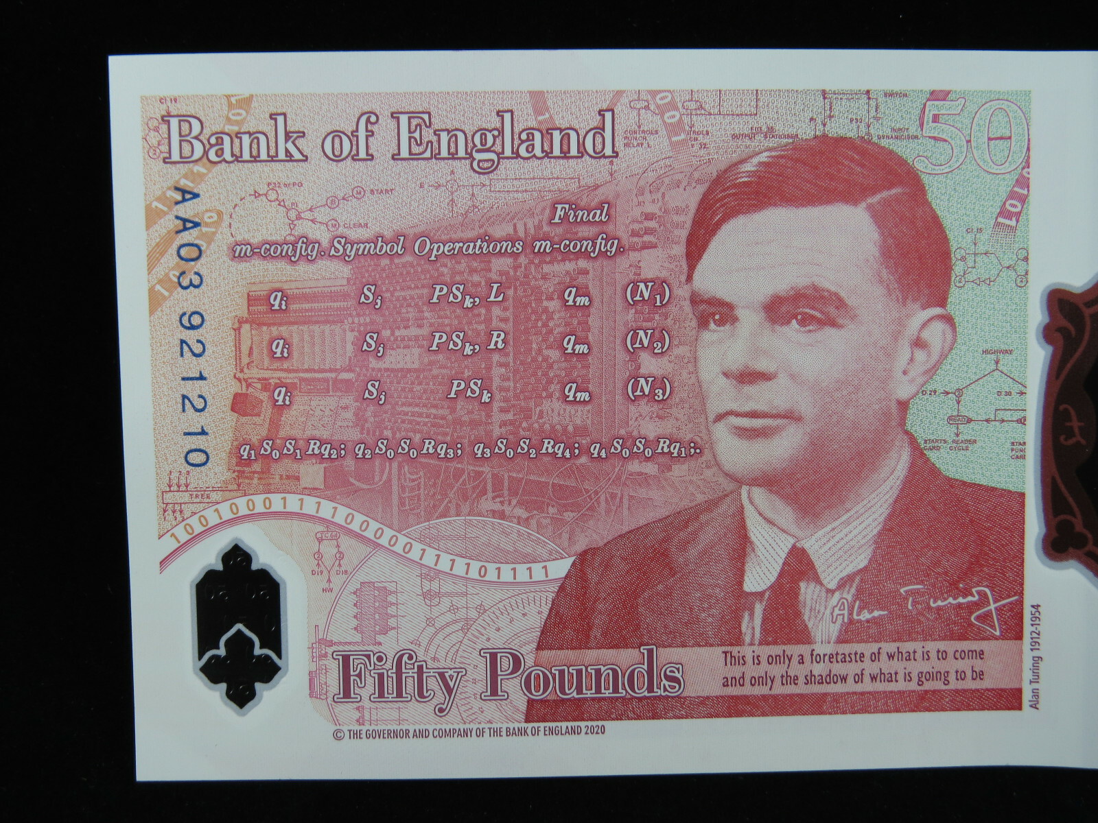 2020 £50 Bank of England Bank Note UK Pound Polymer Note AA03 1st ...