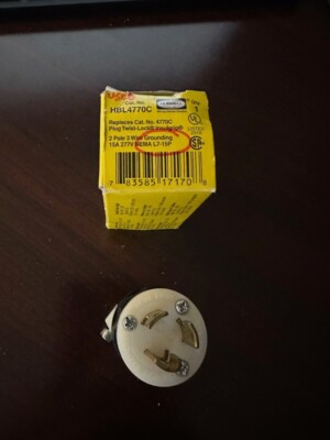 Hubbell HBL4770C Twist Lock Insulgrip Plug in opened box. | eBay