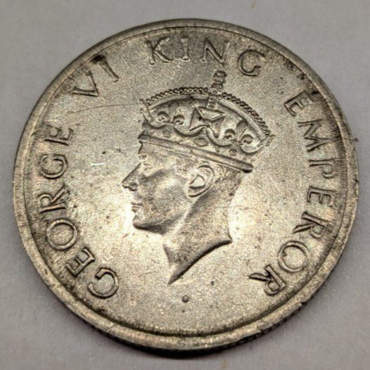 1947 King George VI India Half-Rupee - aEF - Fine detail & Luster | eBay