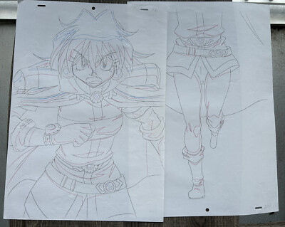Slayers Anime Genga Cel Drawing Sketch Lina Inverse Large Pan | eBay