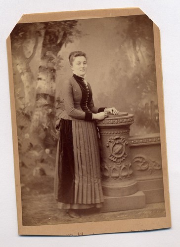 Photograph Pretty Young Lady in Stylish Fashion Outfit Circa 1890 ...