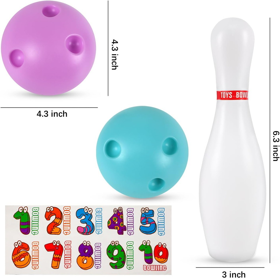 Kids Light up Bowling Set Bowling Pins Games for Kids Indoor, Toddler ...