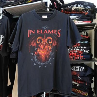In Flames band 90s rare design Unisex Short sleeve T shirt vtg NH12829 ...