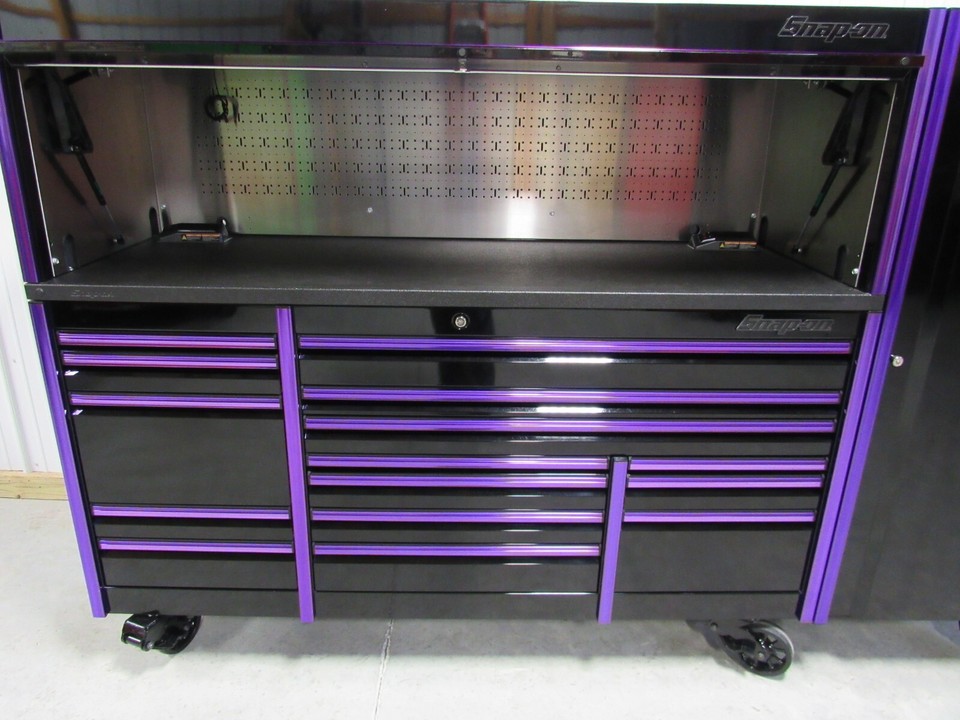 Snap On Black & Purple 84" Epiq Toolbox, Power & LED Top, Hutch & Side ...