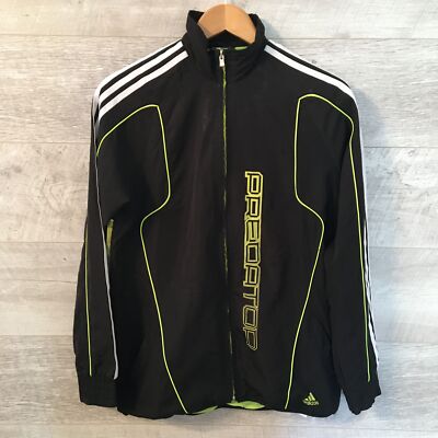 Adidas predator black and green tracksuit top youth UK age 15-16 | eBay UK