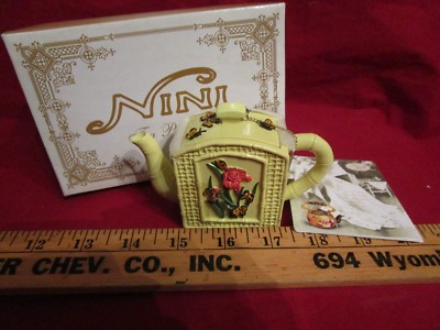 New Nini Collectible Miniature Hand Painted Teapot Trinket Holder ...