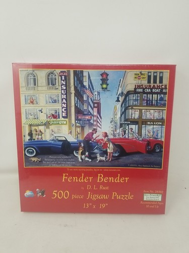 Sealed SunsOut Fender bender Jigsaw Puzzle D.L Rusty Rust 500 Piece 13 ...