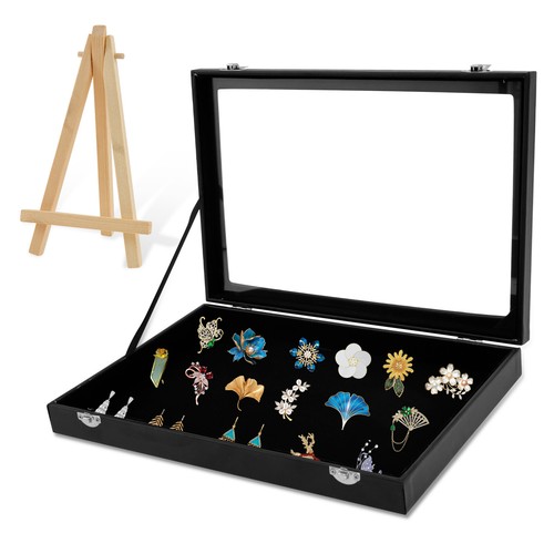 Pin Display Case Large Capacity Enamel Pin Display Frame Dustproof ...