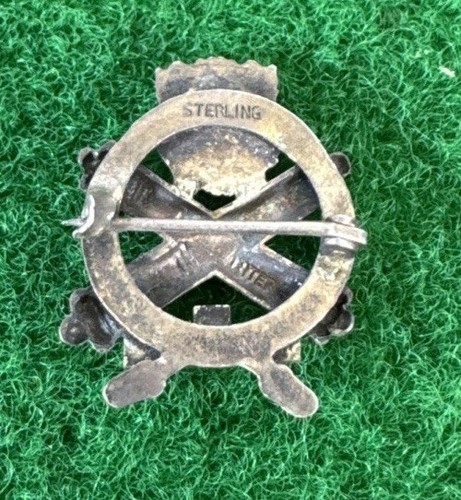 Sterling Silver WWI WW2? US Army Marksmanship? Canon? Rifle? Badge Bar ...