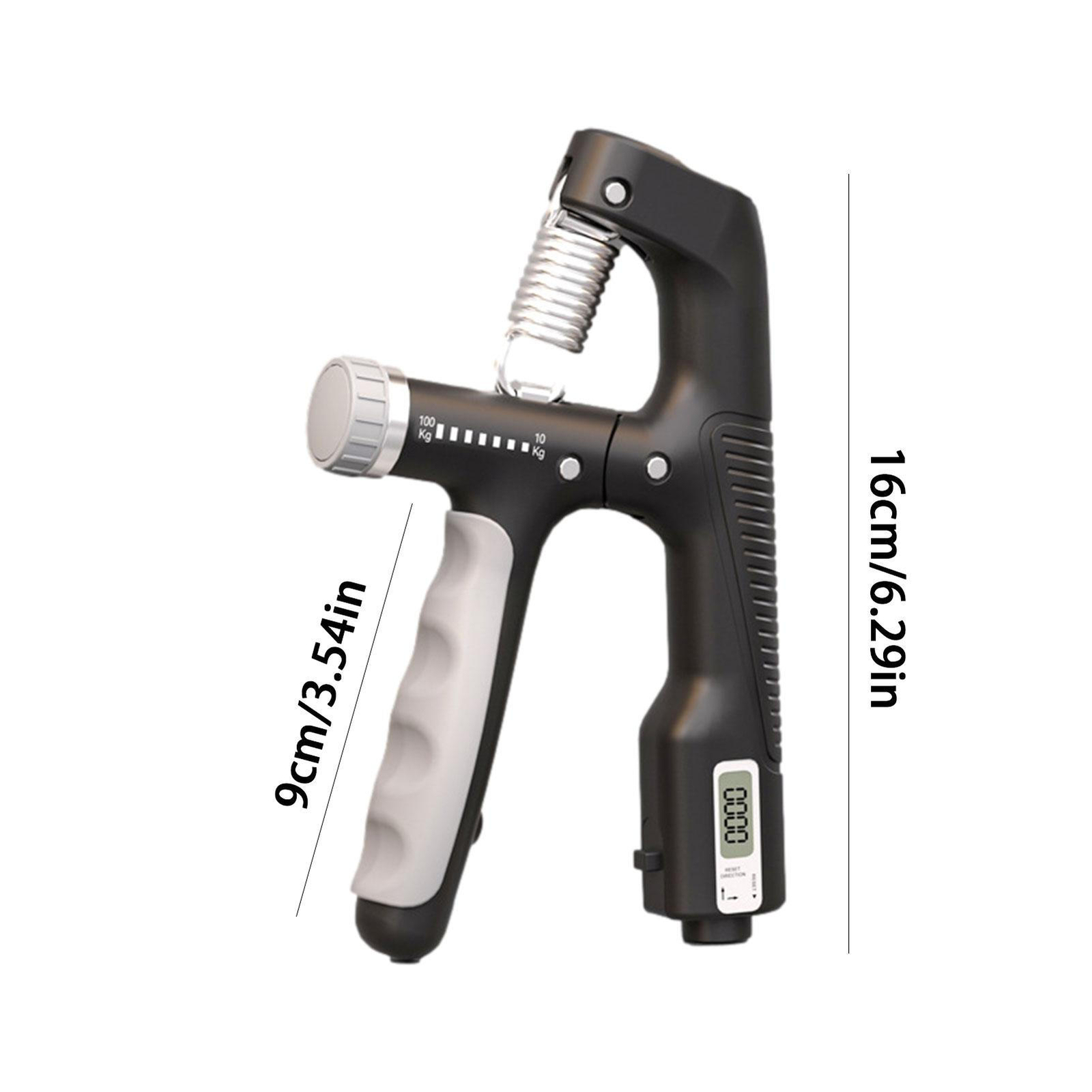 10-100KG Adjustable Hand Grip Gripper Wrist Forearm Trainer w/ Counter ...