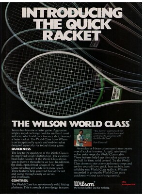 1977 Wilson "World Class" Ken Rosewall Tennis Racket Vintage Print ...
