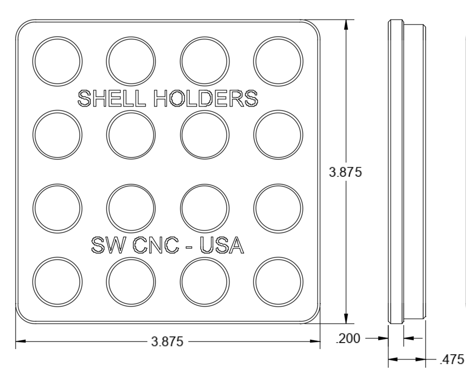 Shell Holder Storage Tray, (RCBS LEE, Hornady, Redding) Billet or 3D ...