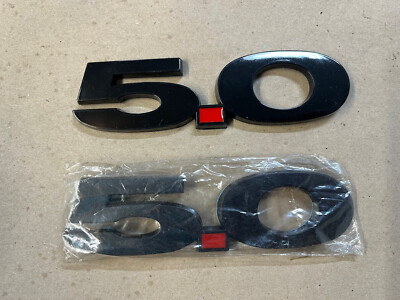 5.0 Emblems Pair Black Never Used | eBay