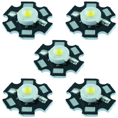 5 x Warm White 1W High Power Star PCB LED 110lm | eBay UK