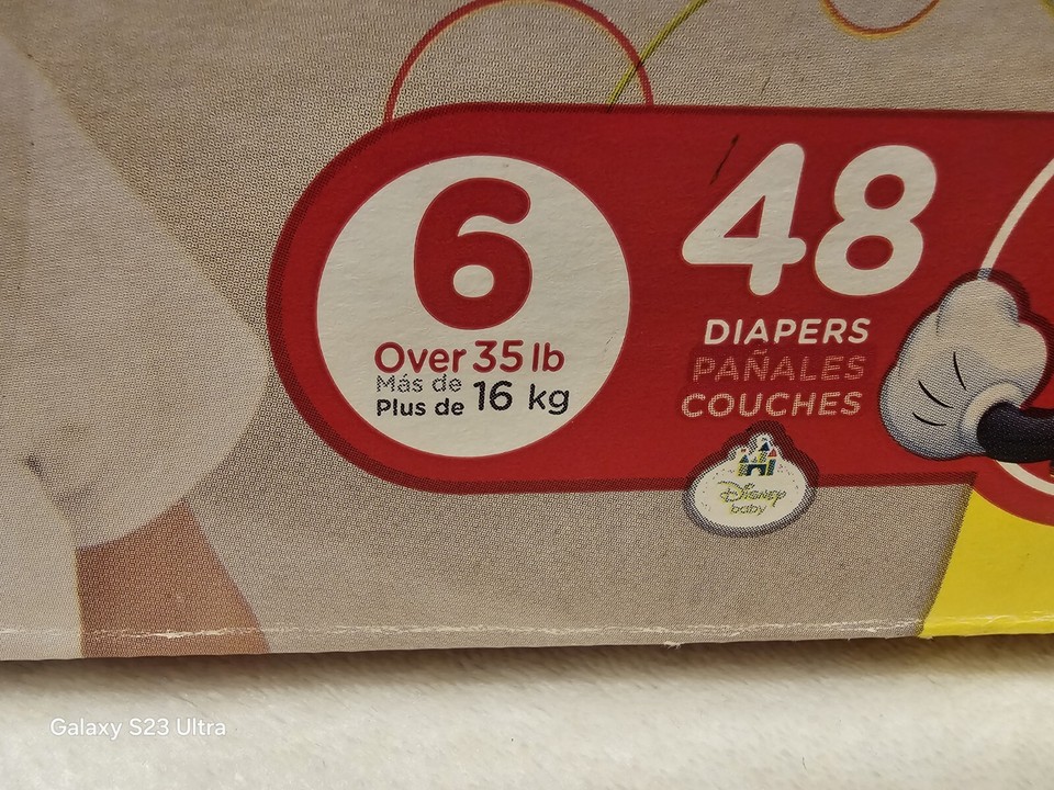 Vintage Huggies Size 6 Snug & Dry Diapers Boxed Mickey Design 48 Count ...