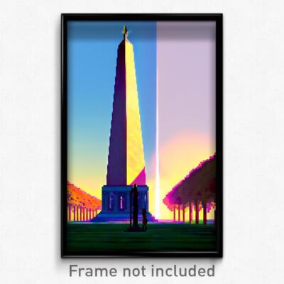 Pixel Art Poster - Animated Obelisk (8 Bit Psychedelic Trippy Video ...