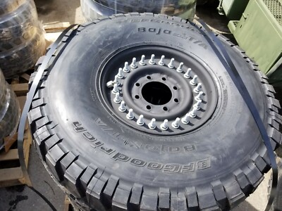 SET OF 4 NEW HMMWV Humvee Hummer M998 24 Bolt Tire and Wheel 37x12 ...