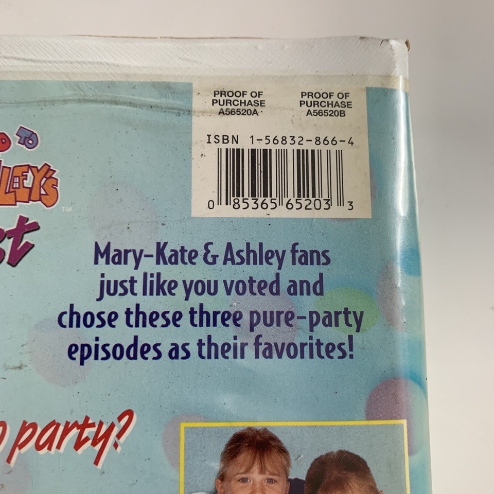 You’re Invited to Mary-Kate Ashley Olsen’s Greatest Parties VHS Video ...