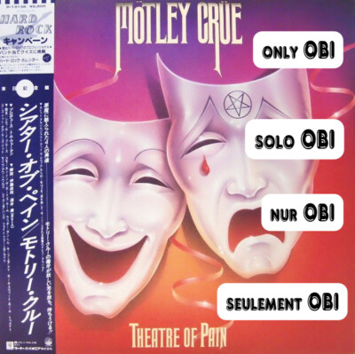 MÖTLEY CRÜE Theatre of Pain Japan ( P-13138 ) ***Only OBI*** | eBay