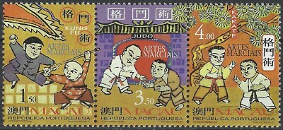 Macau Stamps: 1997 Martial Arts: Kung Fu, Judo & Karate Set (3) MNH | eBay