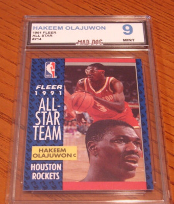 HAKEEM OLAJUWON****1991 Fleer-All STAR--MIINT 9*****ROCKETS******Mad ...