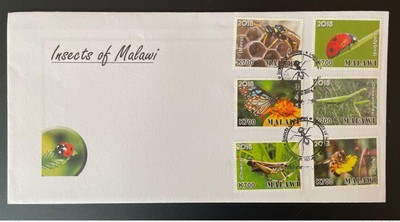Malawi 2018 FDC Mi. 1010 - 1015 Insects Bee Abeille Biene Butterfly ...
