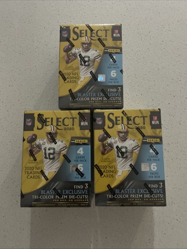 Lot of (3) 2020 Panini Select NFL Football Factory Sealed Blaster Boxes ...