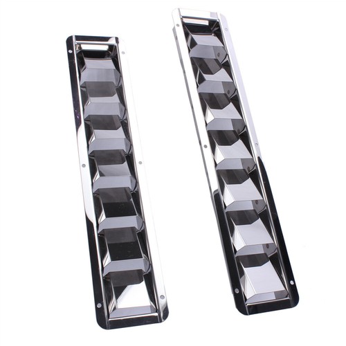 Pair Boat Stainless Steel Louver Vent Boat Marine 7 Slots Ventilation ...