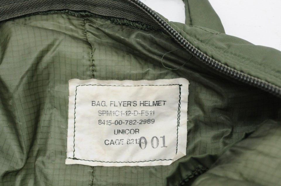 Vintage Military Flyers Helmet Bag Unicor 8415-00-782-2989 Padded Nylon ...