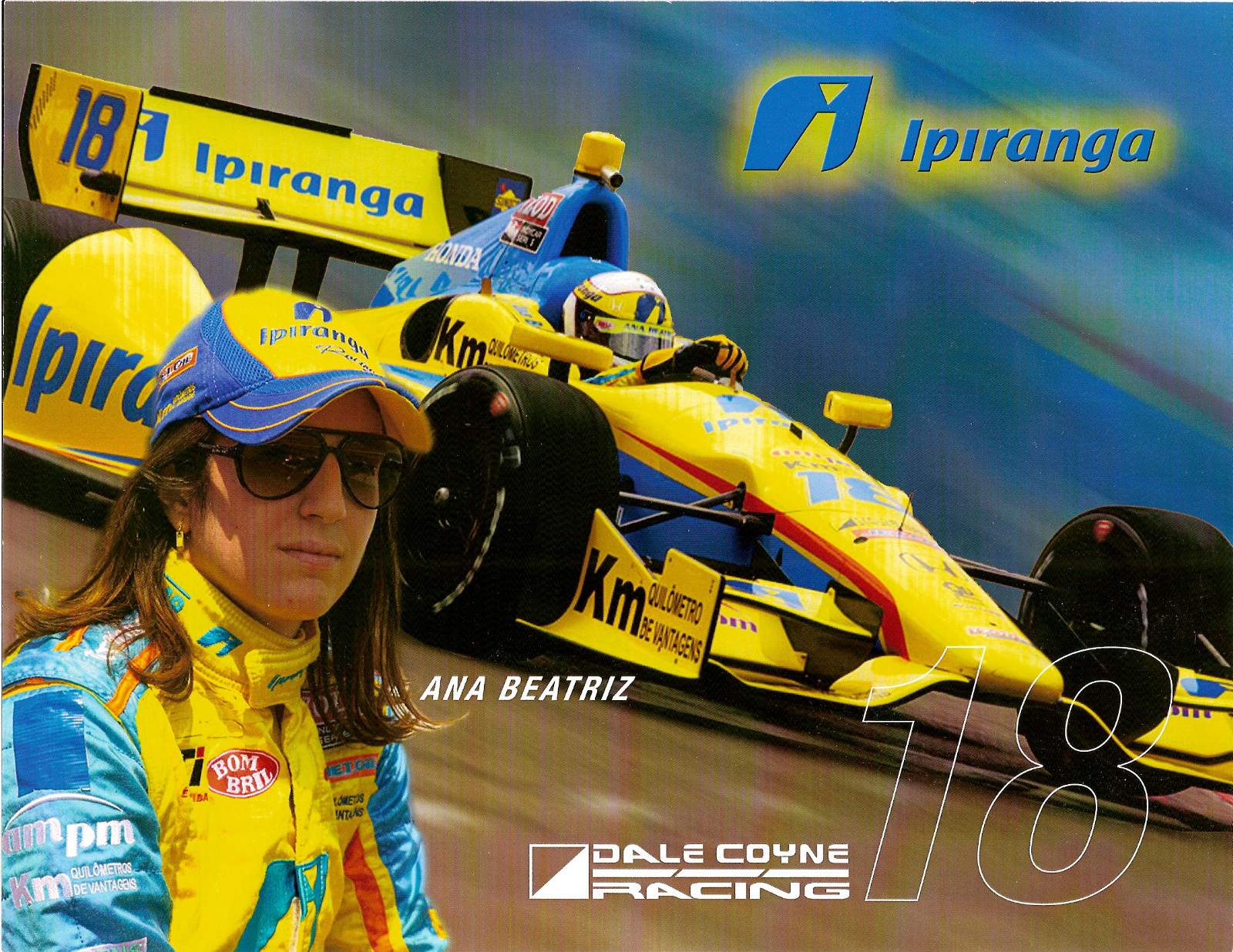 2013 ANA BEATRIZ INDIANAPOLIS 500 PHOTO CARD POSTCARD INDY CAR HONDA ...