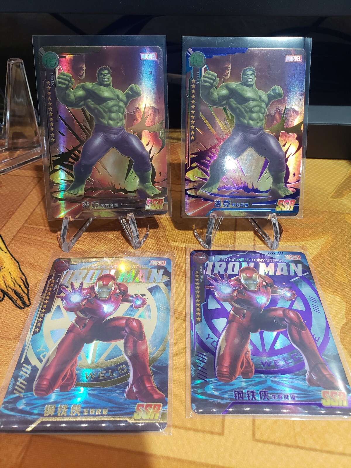 Camon Marvel Battle of Vengeance Hulk SSR Rainbow/Gold Foil Ironman ...