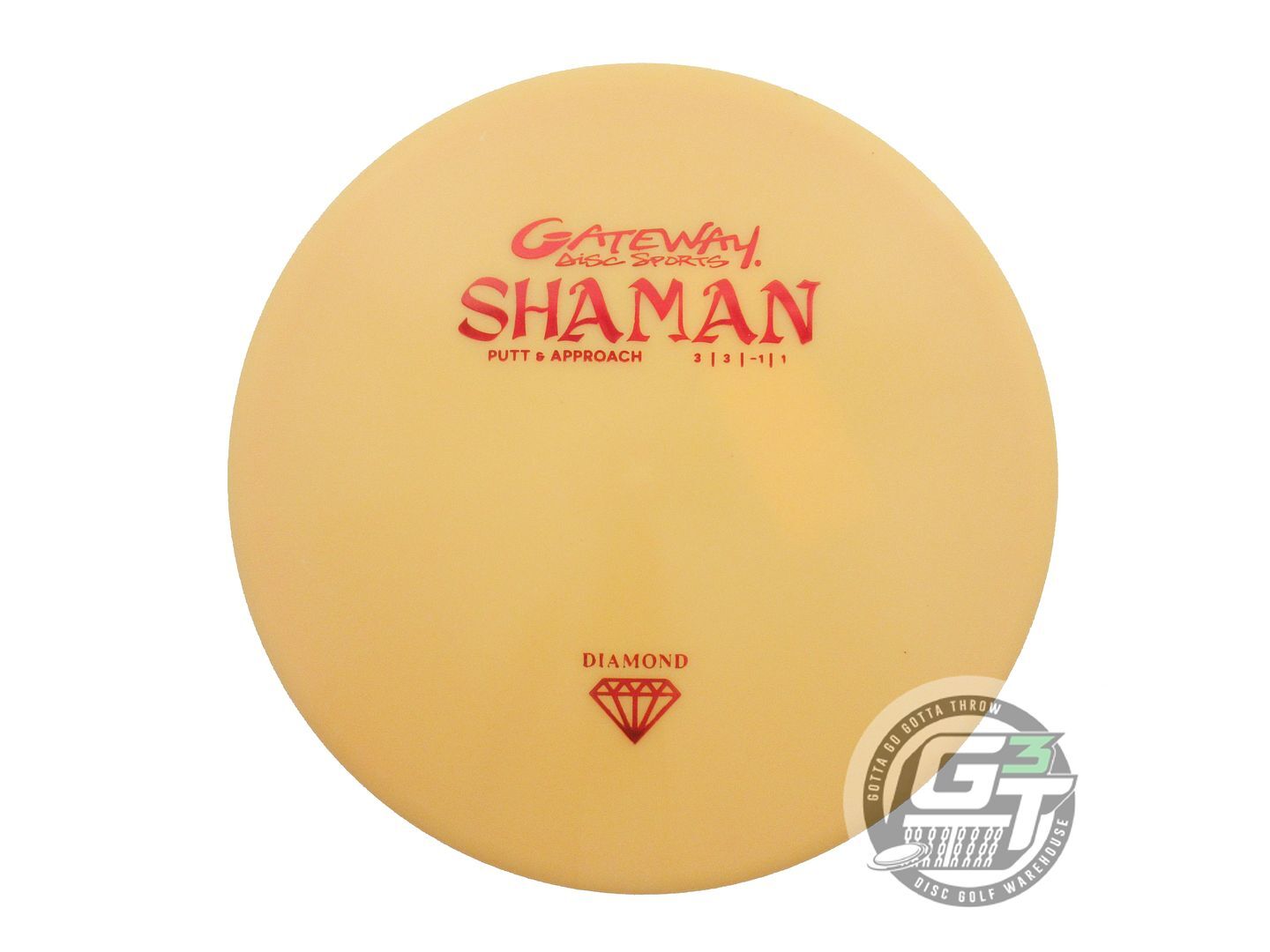 NEW Gateway Diamond Shaman 173g Marigold Red Foil Putter Golf Disc | eBay