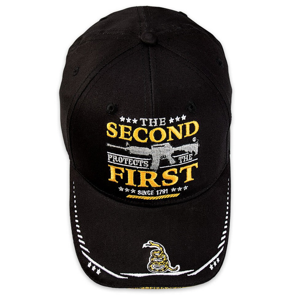 Black "The Second Protects The First" Adjustable Cap Baseball Hat ...