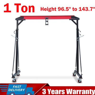 1 Ton 2200Lb Load Capacity Adjustable Steel Gantry Crane Portable Shop ...