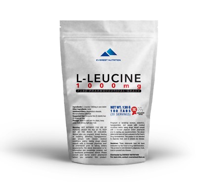 LEUCINE 1000mg TABLETS PURE PHARMACEUTICAL QUALITY ANTICATABOLIC ...
