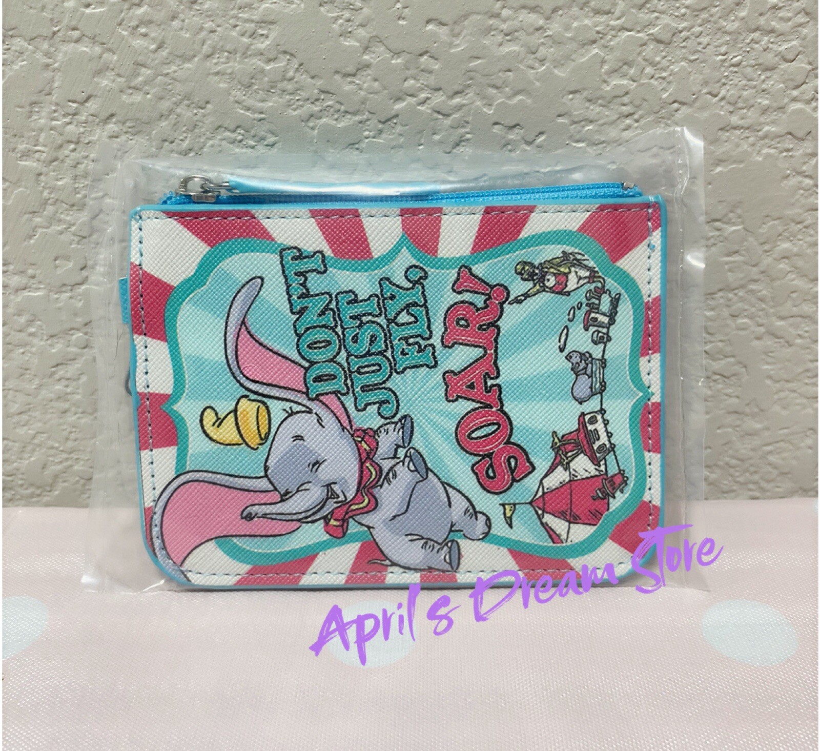 Dumbo Soar! ID Cardholder Coin Purse Keychain Wallet | eBay