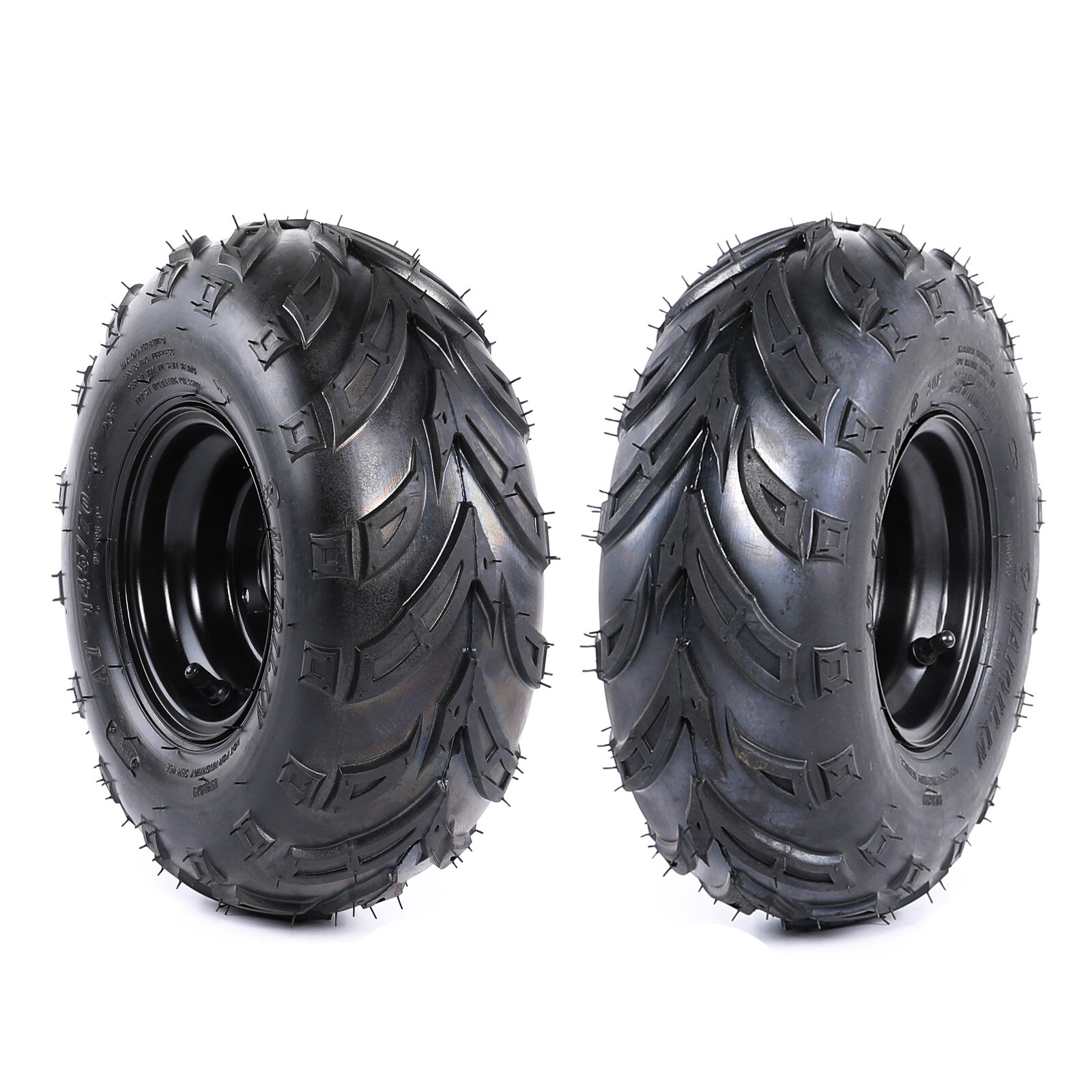 2x 145/70-6 ATV Wheels for Go Kart Tubeless Tires Rims Motovox MBX10 ...