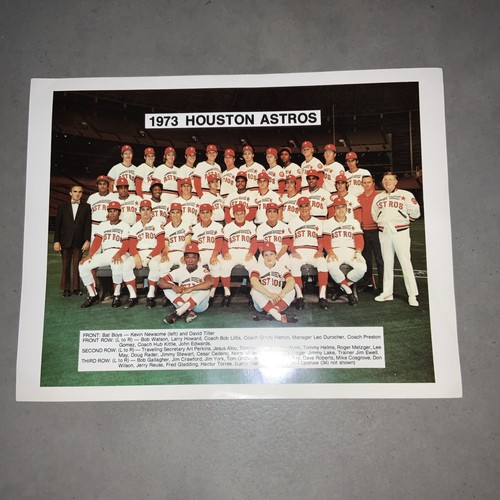 Original 1973 Houston Astros Team Photo /Roster /Facsimile Autographs ...