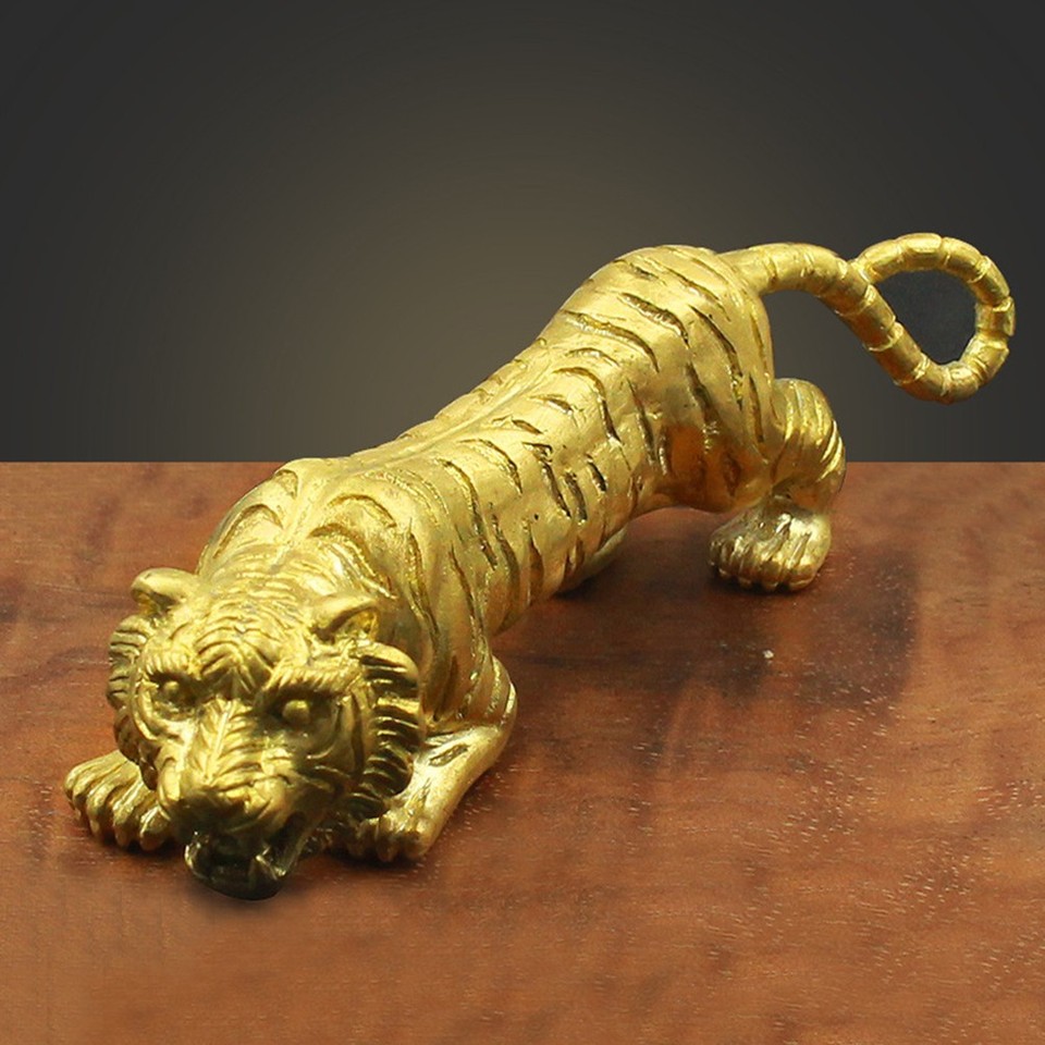 Copper Art Paper Copper Tiger Statue Weight Tiger Year Adornment Tiger ...