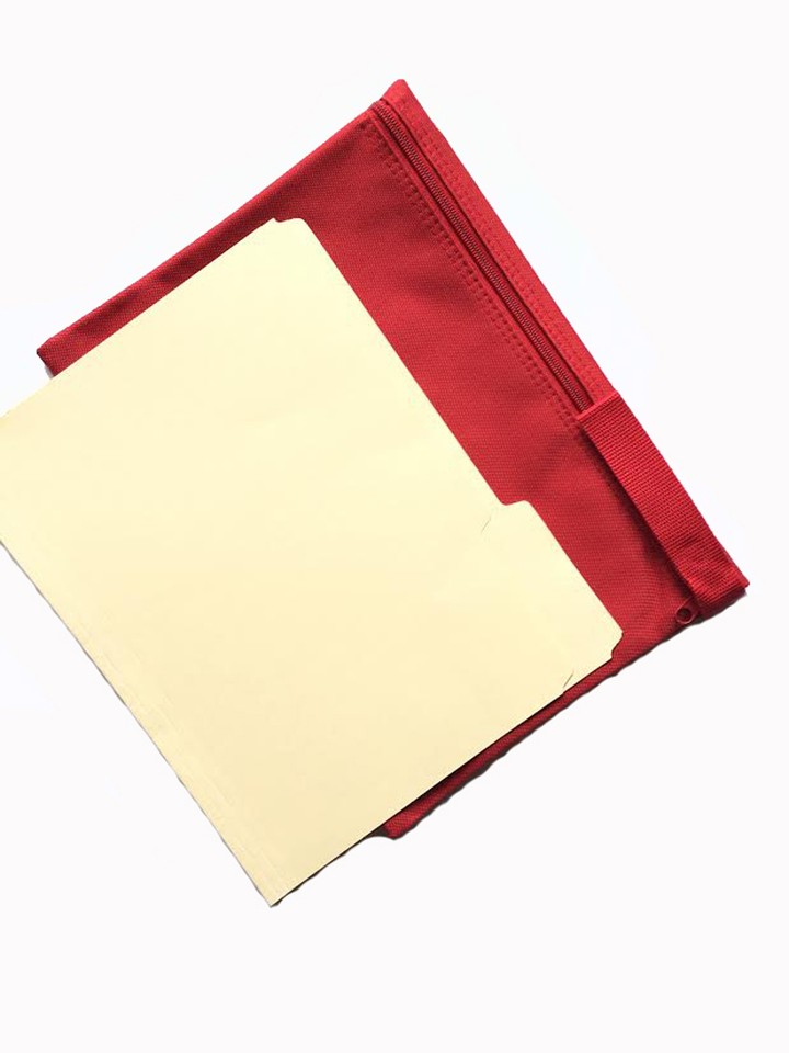 2 Pieces Large Zippered Carry Pouch Bag Documents Bags W Handle ...