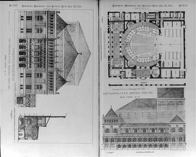 Nyc Metropolitan Opera House Plan Vintage Seating Charts For Famous