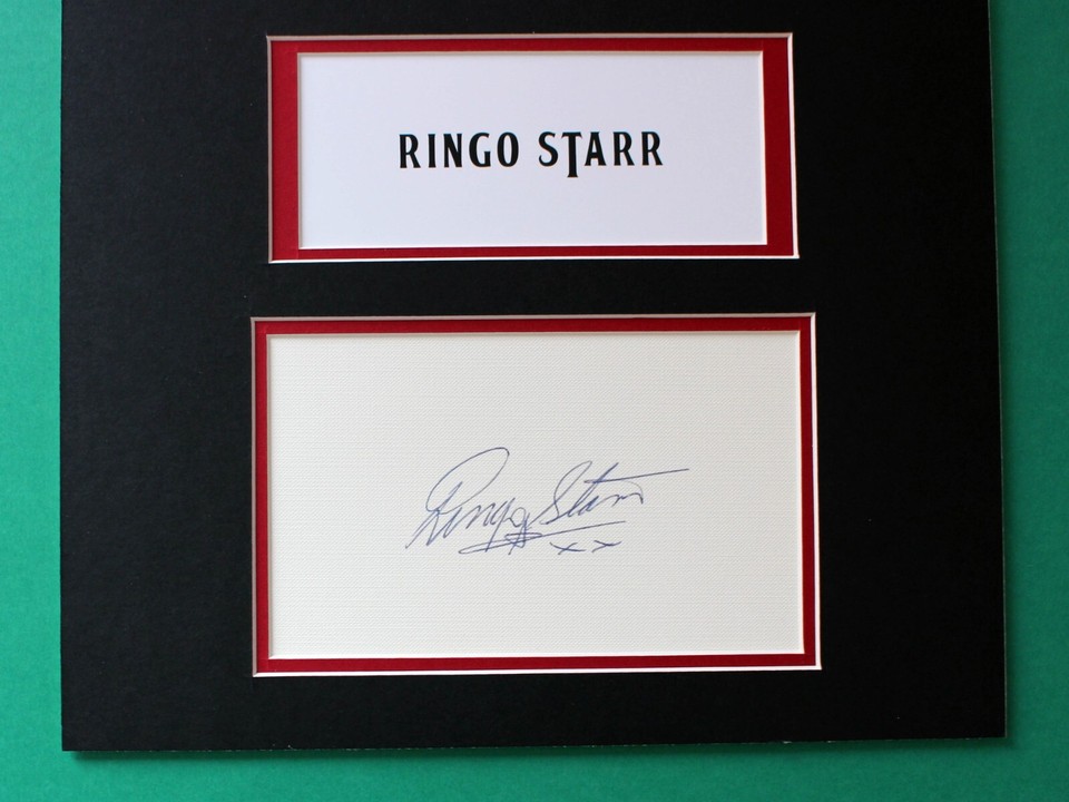 RINGO STARR AUTOGRAPH artistic display The Beatles | eBay